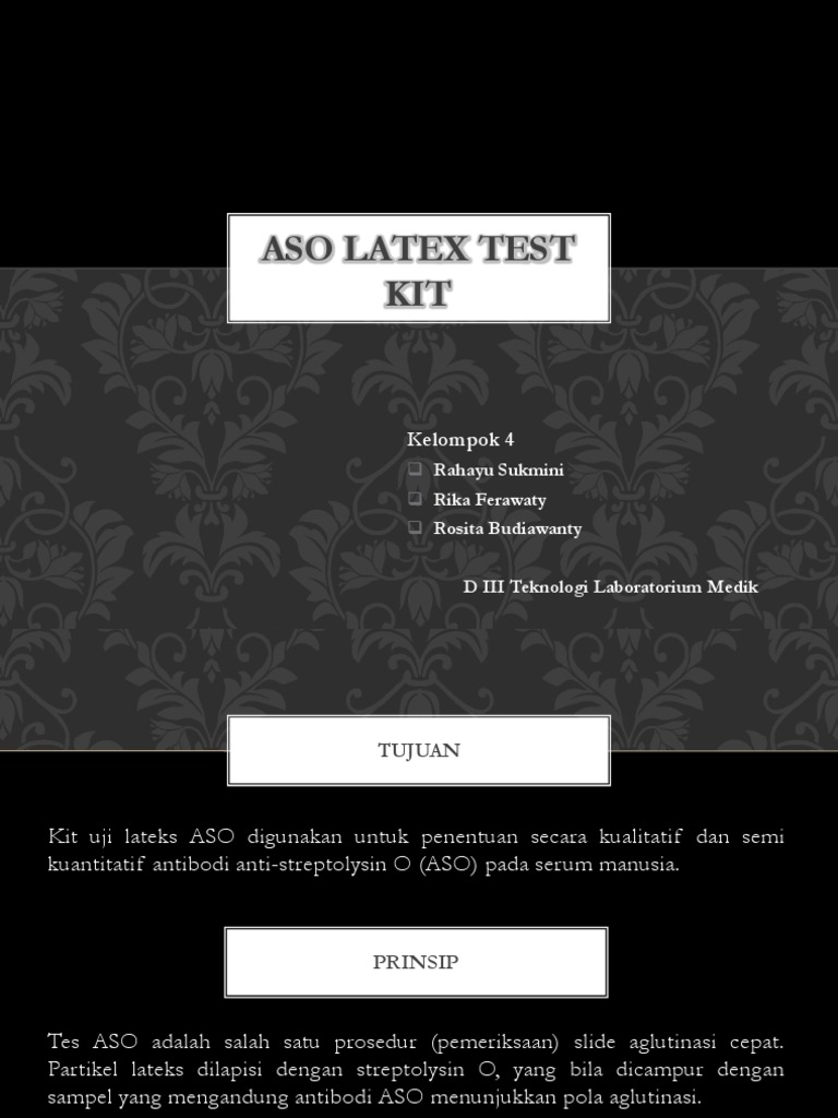 Aso Latex Test Kit | PDF