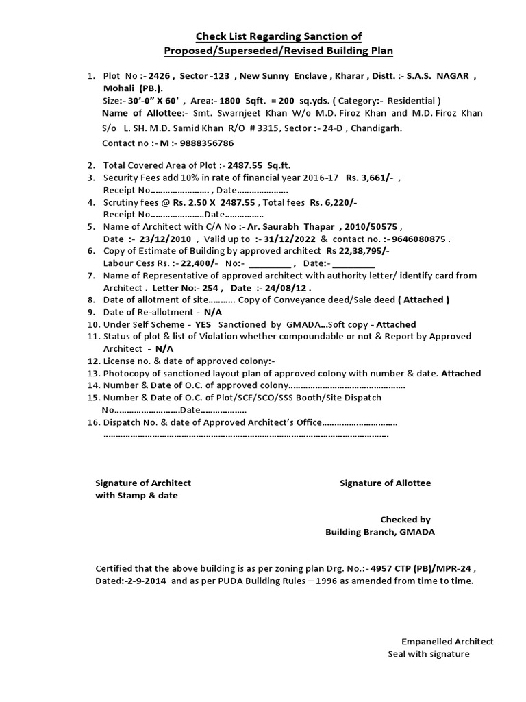 Check List Gmada | PDF