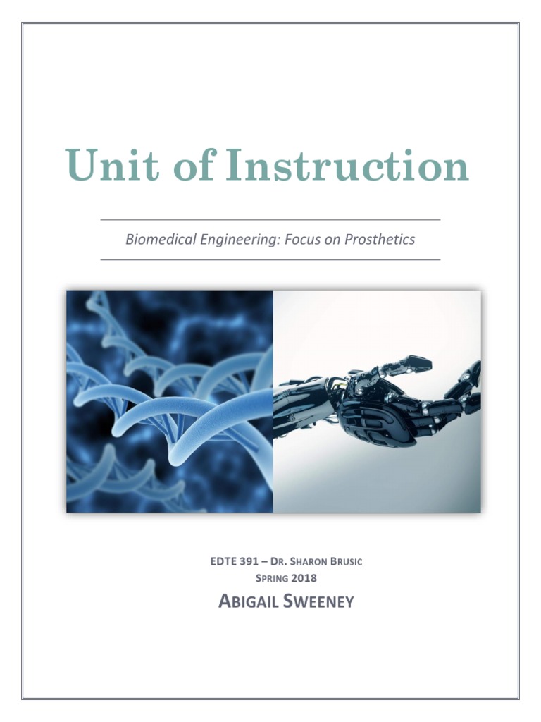 Unit of Instruction - Final Draft For Submission 1 | PDF | Biomedical ...