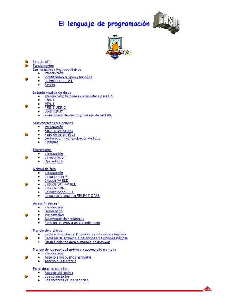 Informatica Anonimo-Lenguaje Basic | PDF | Básico | Lenguaje de ...
