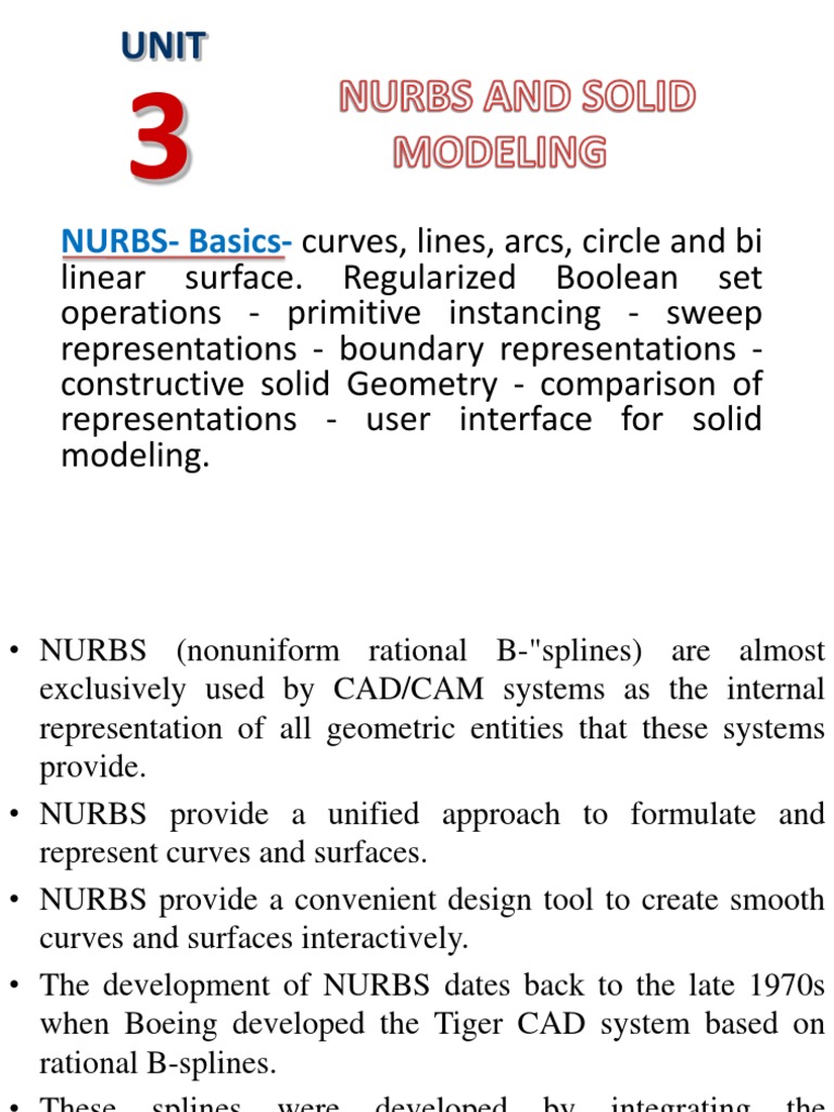 Unit III Nurbs and Solid Modeling | PDF | Geometry | Vertex (Graph Theory)