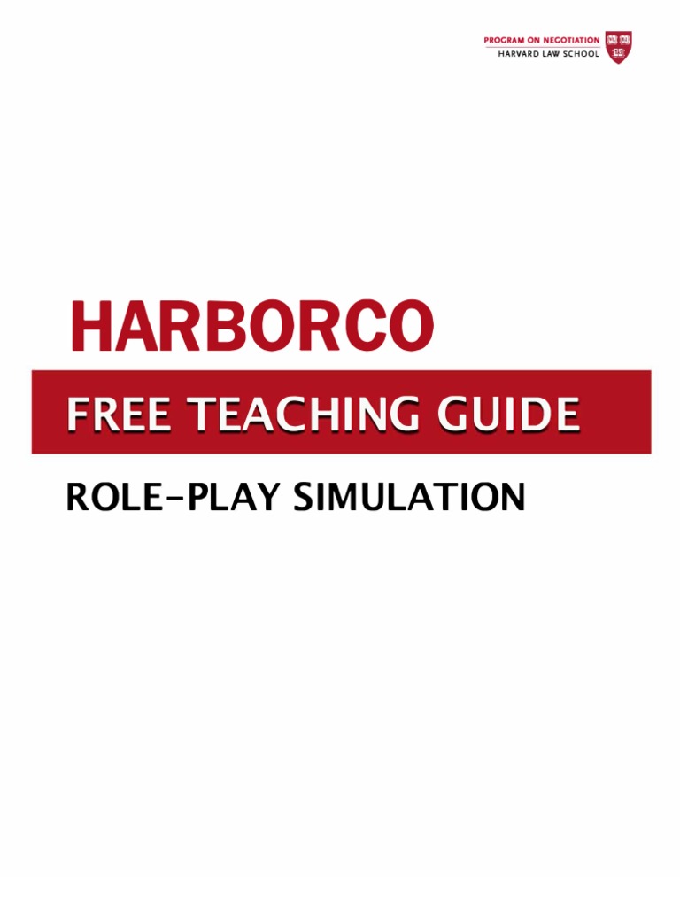 Harborco Teaching Guide V02 | PDF | Negotiation | Bargaining
