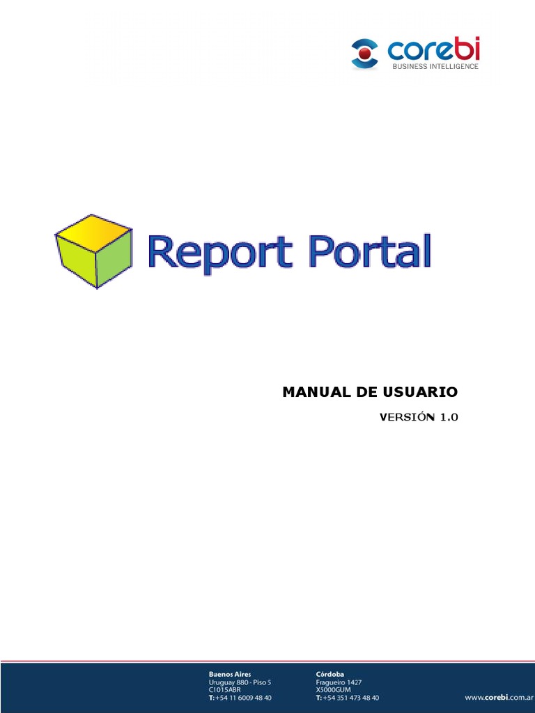 ReportPortal Manual de Usuario | PDF | Tabla (base de datos) | HTML