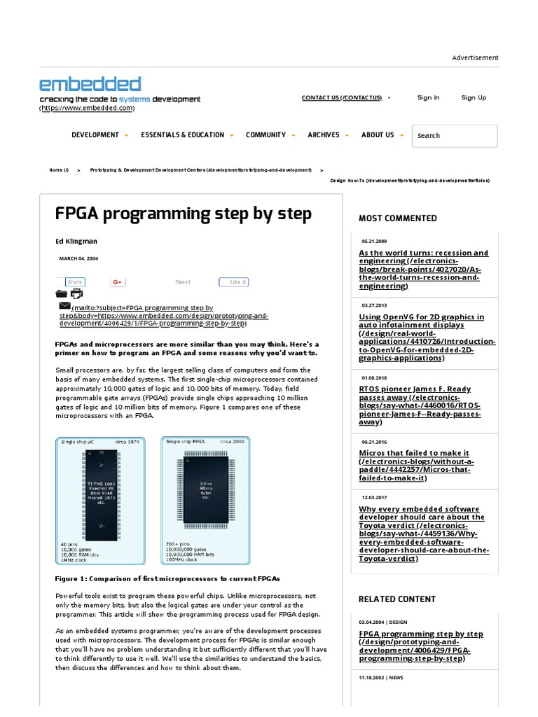 FPGA Programming Step by Step - Embedded | PDF | Field Programmable ...