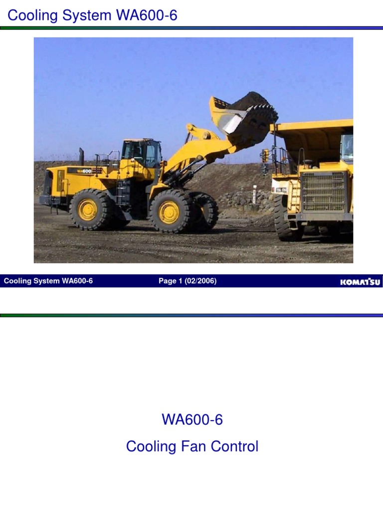 WA600-6 Cooling System Overview | PDF | Pump | Valve