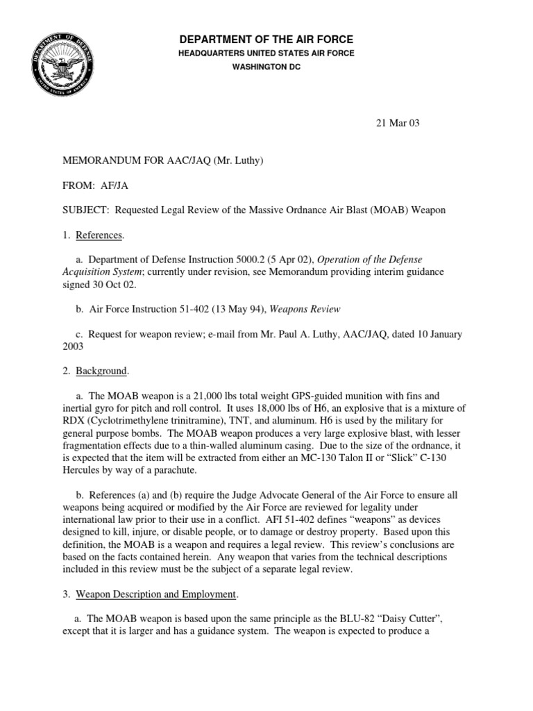 Department of The Air Force: Acquisition System Currently Under ...