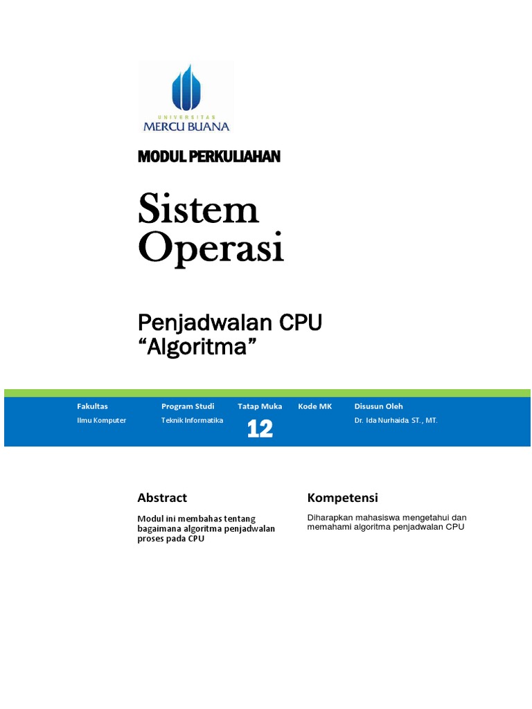 Modul Sistem Operasi (TM13) | PDF | Sains & Matematika | Komputer