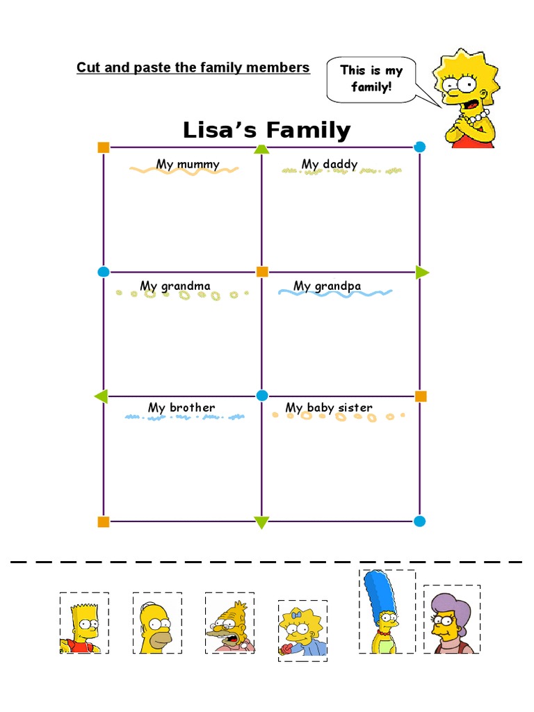 Family Members The Simpsons Family Fun Activities Games 27458 | PDF