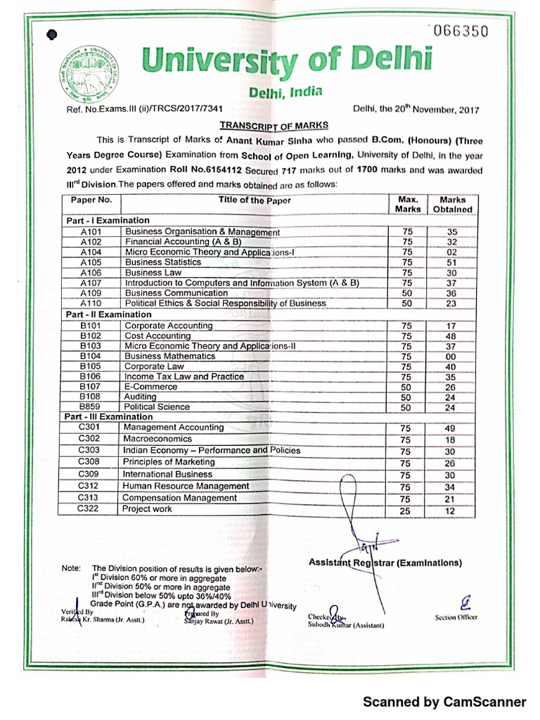 Transcript - Grad | PDF