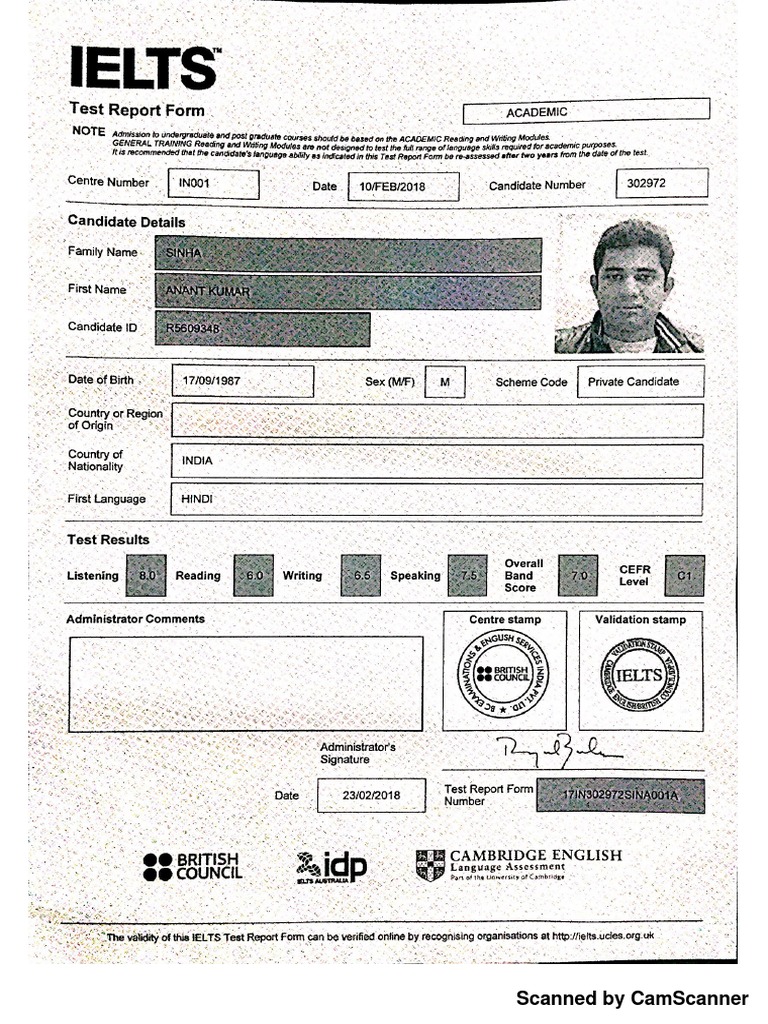 Ielts Result | PDF
