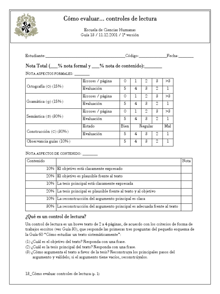 Control de Lectura PDF | PDF