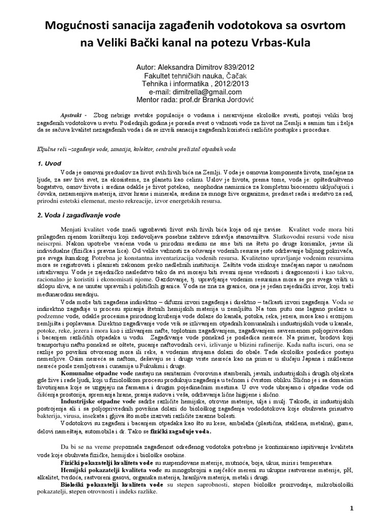 SIR Aleksandra Dimitrov PDF | PDF