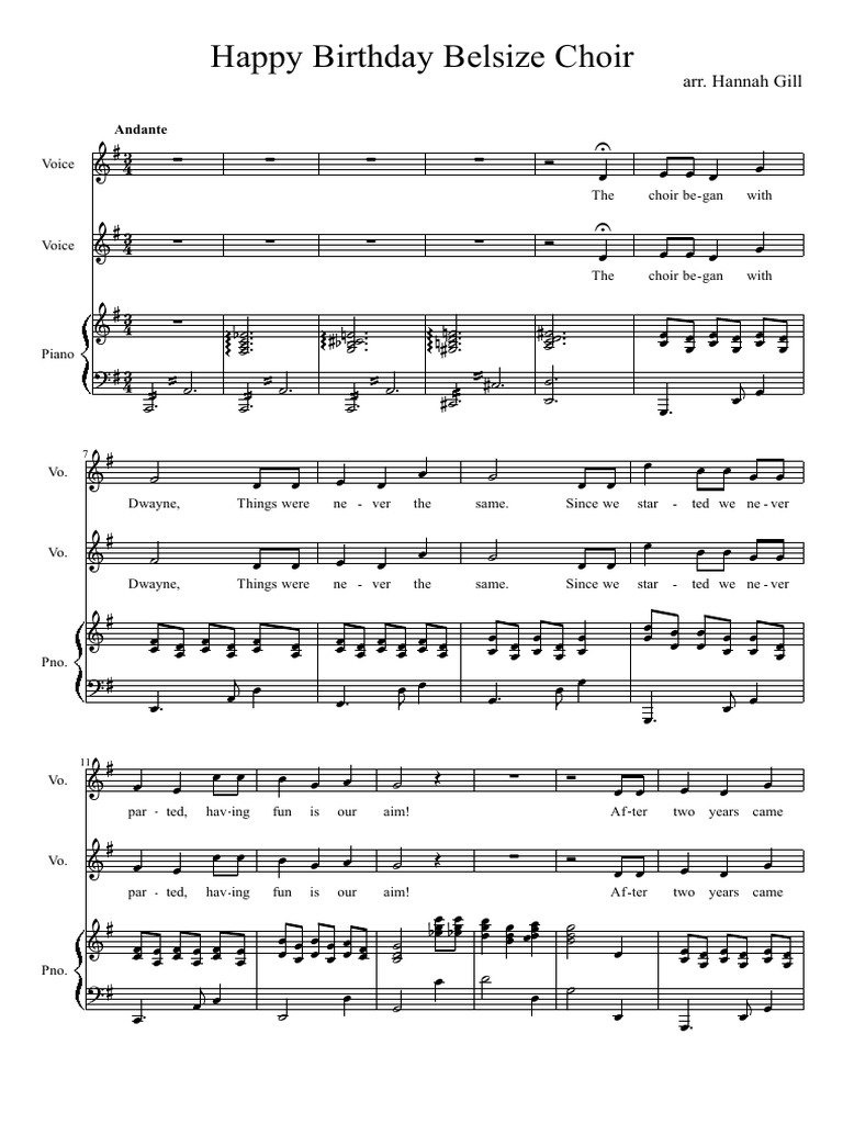 Happy Birthday Belsize Choir | PDF | Leisure