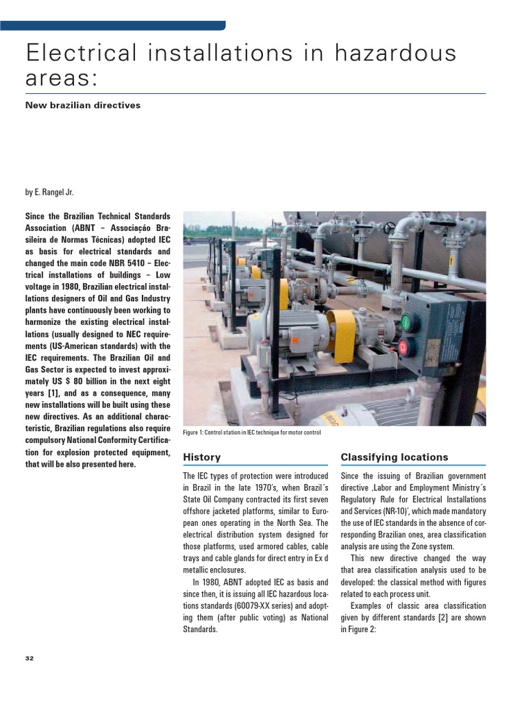 Electrical Installations in Hazardous Areas | PDF | Electrical Wiring ...