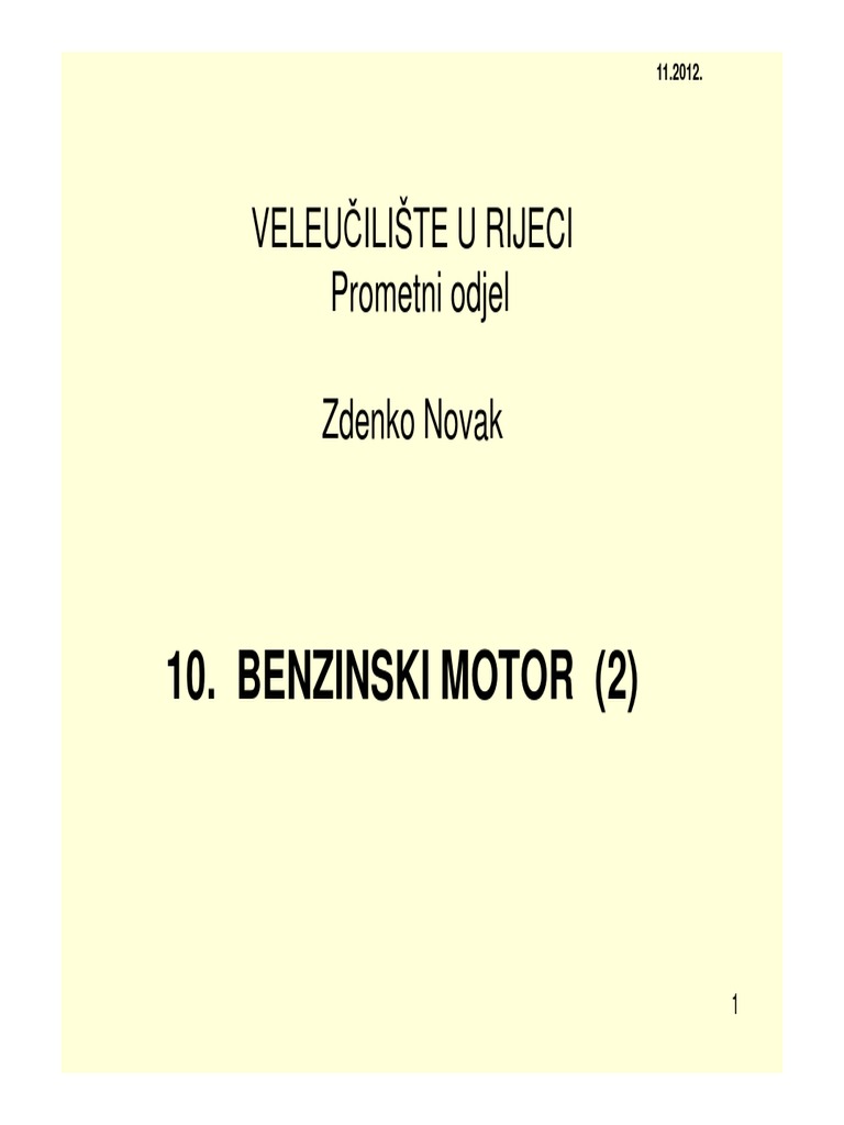 Benzinski Motor 2 | PDF