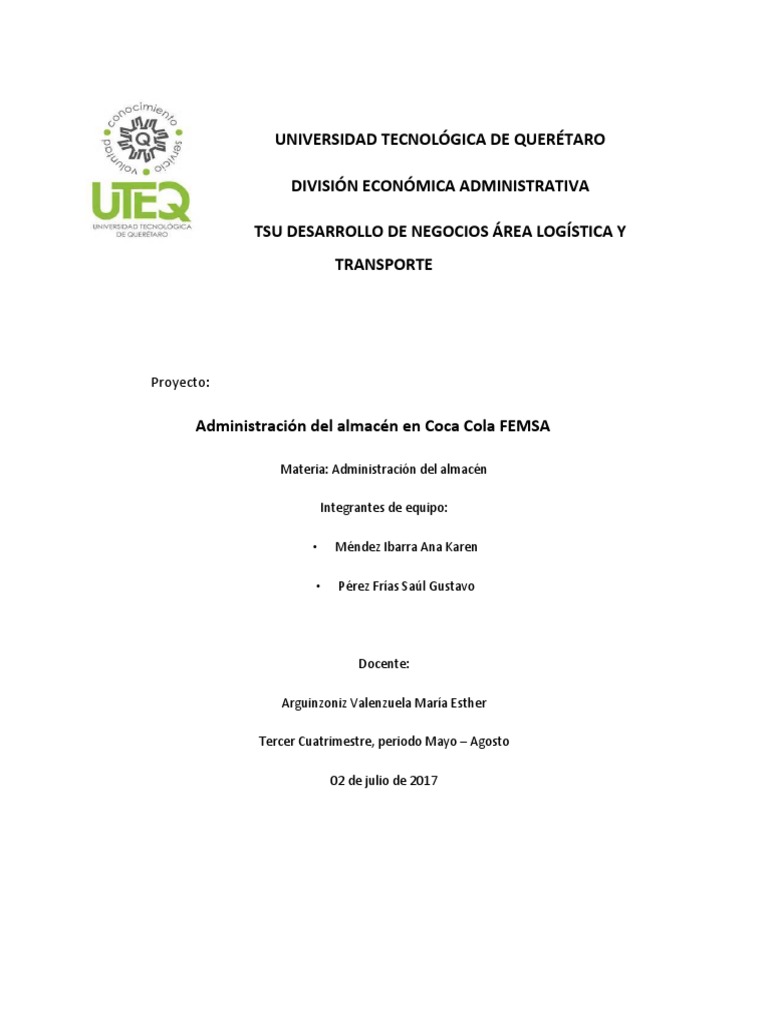 Administración de Almacenes en FEMSA | PDF | Logística | Industrias