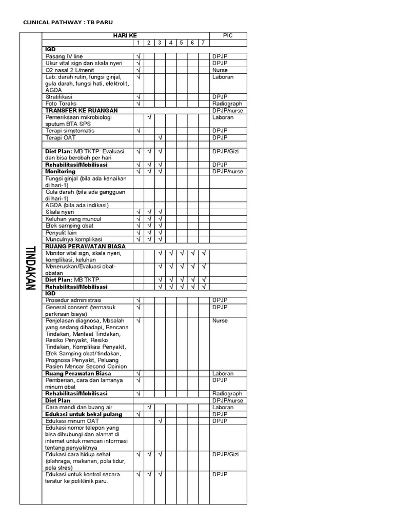 PPK Paru (CP TB Paru) | PDF