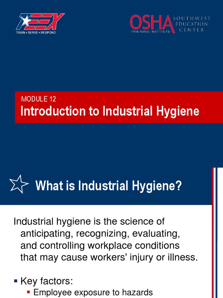 Introduction To Industrial Hygiene | PDF | Occupational Hygiene ...