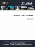 Method Statement Sheet Piling Works | PDF | Deep Foundation | Rail ...