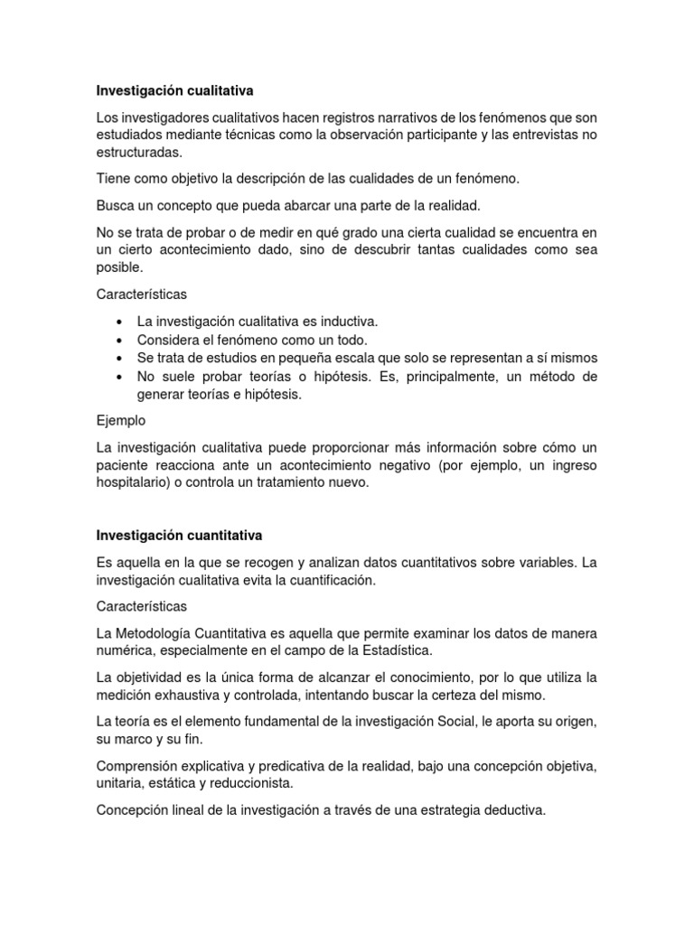 Investigación Cualitativa | PDF | Investigación cualitativa | Razonamiento inductivo