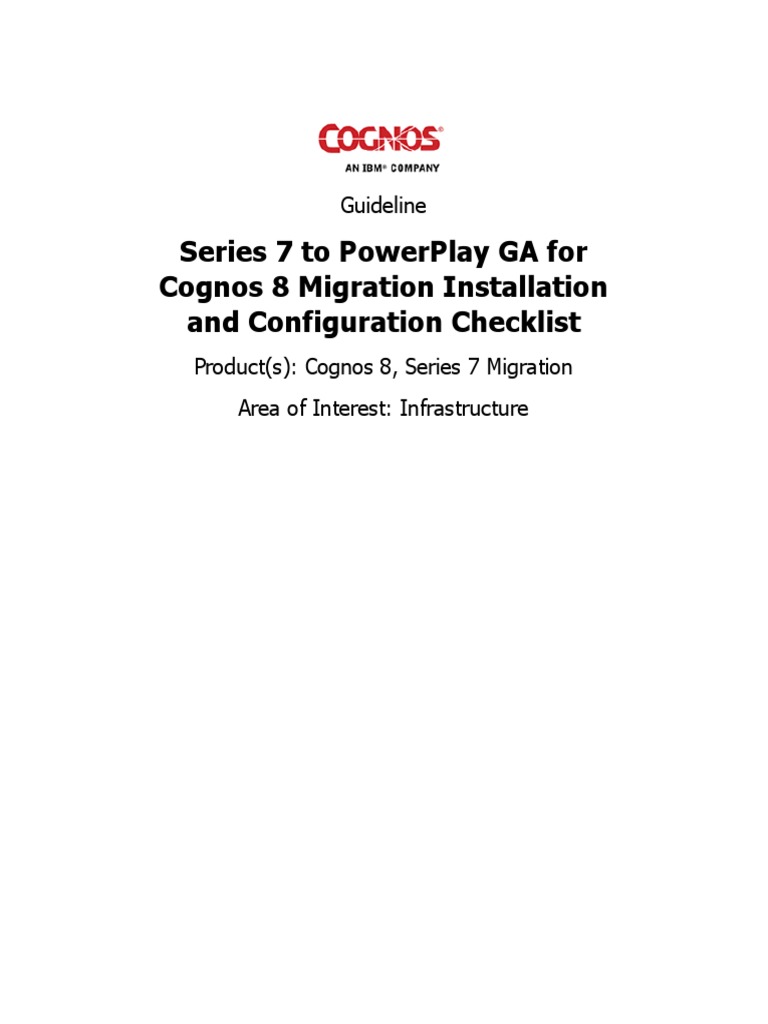 Cognos PP Upgrade and Migration Series 7 To Cognos 8 Powerplay Ga ...