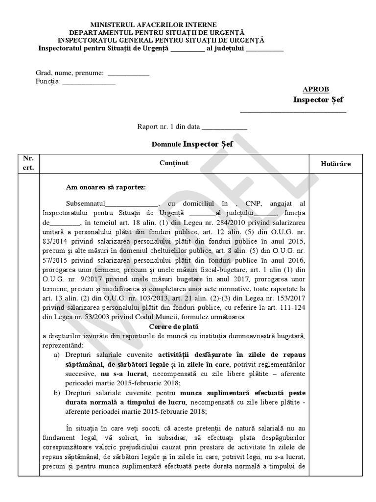 Model Raport Personal PDF | PDF