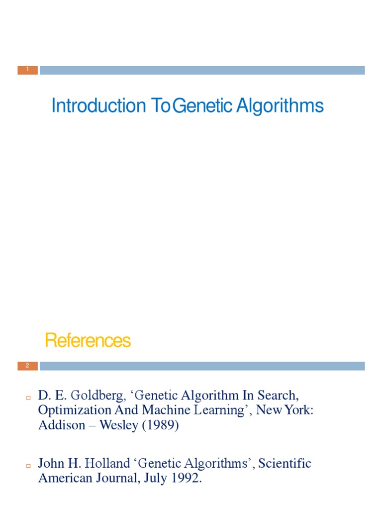 Introduction To Genetic Algorithms | Download Free PDF | Genetic Algorithm | Mathematical ...