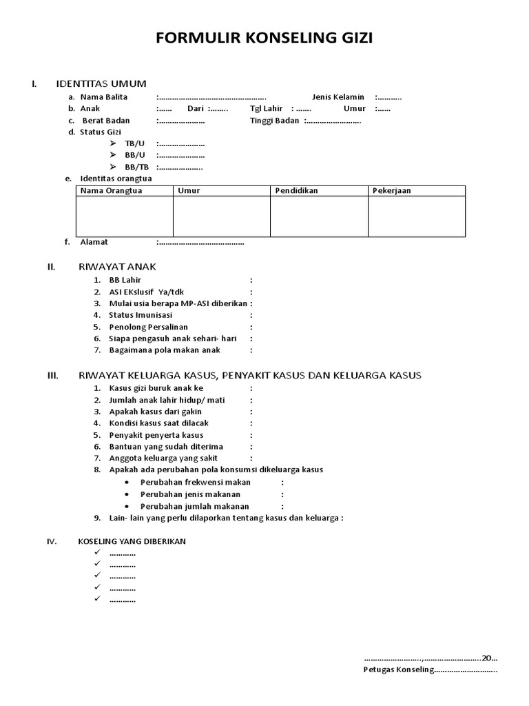 Format Konseling | PDF | Pengembangan Diri | Kesehatan Holistik