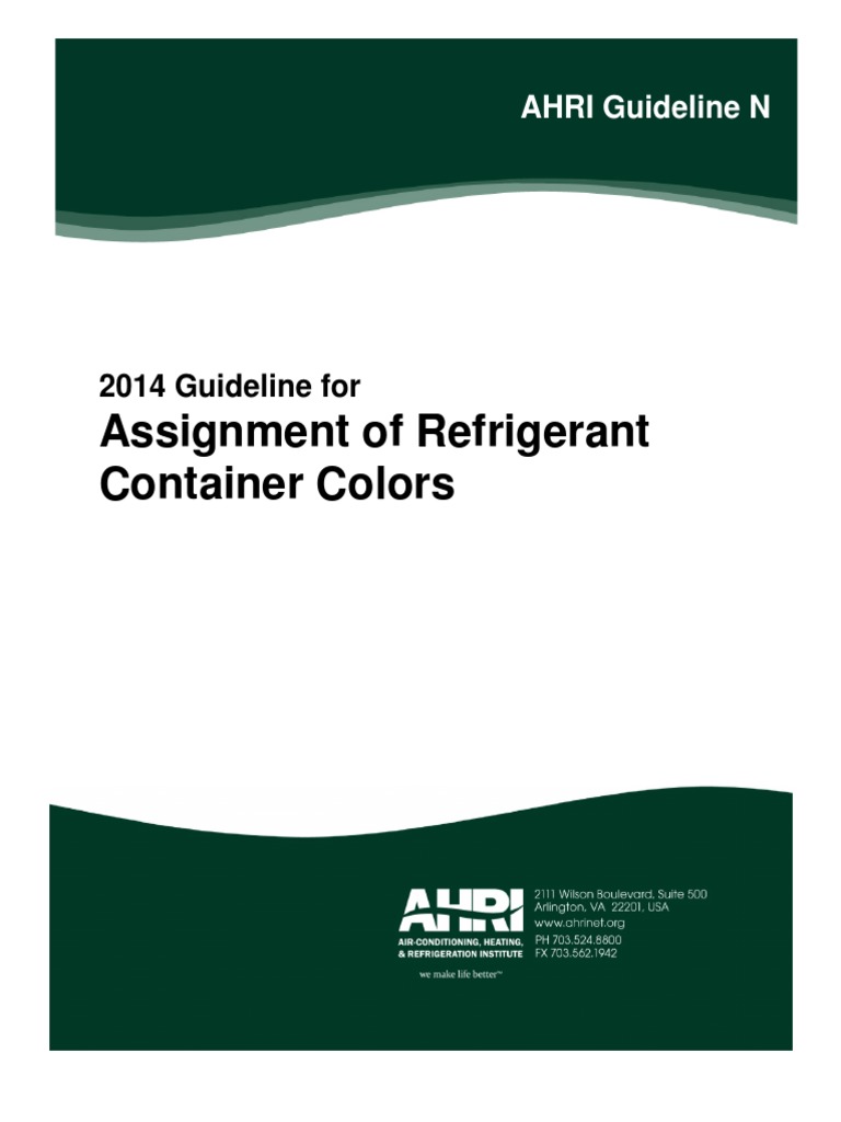 AHRI - Guide Refrige Colour | PDF | Blue | Color