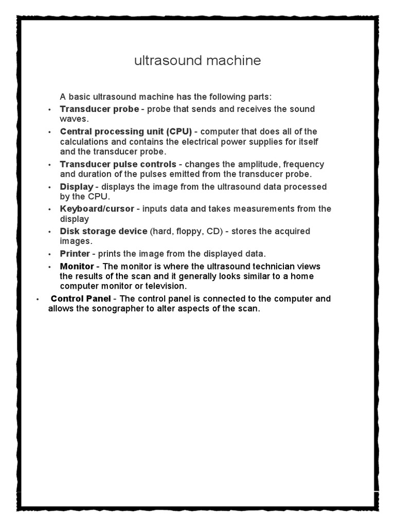 2ultrasound Machine | PDF | Medical Ultrasound | Computer Keyboard