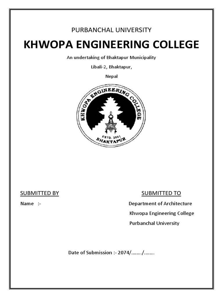 Khwopa Engineering College: Purbanchal University | PDF