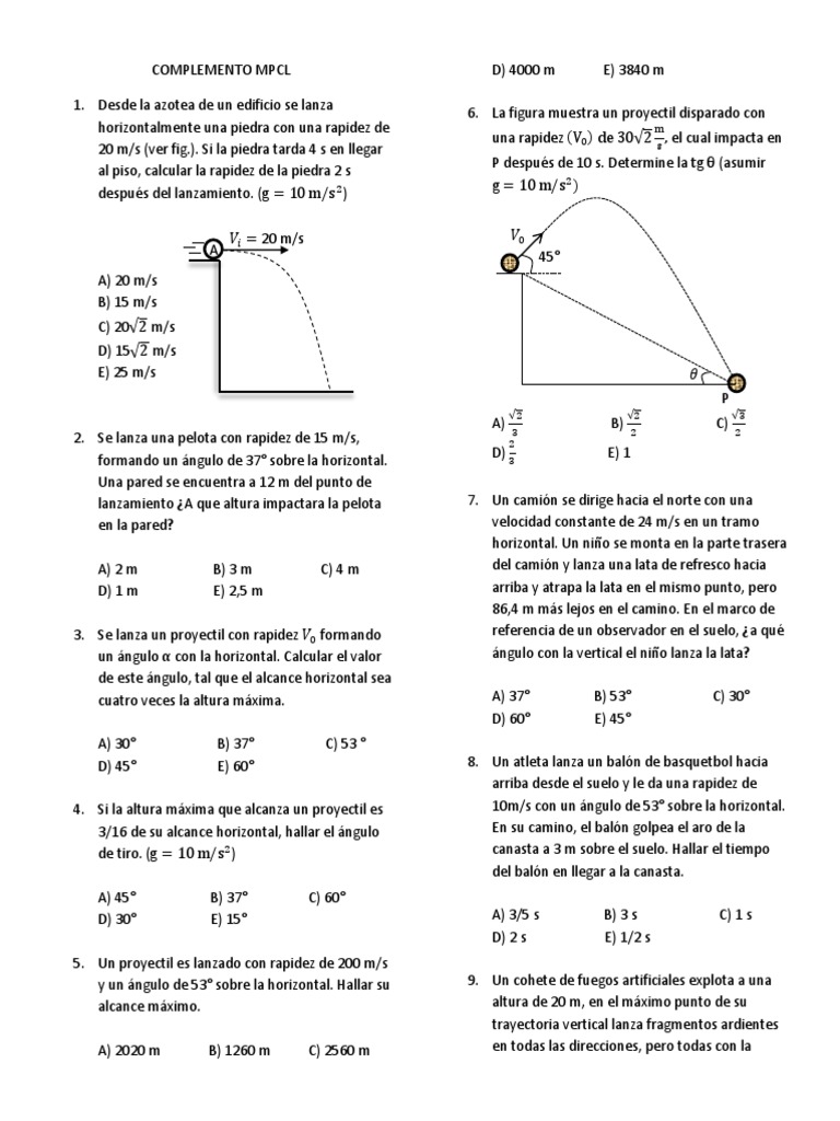 Complemento MPCL | PDF | Velocidad | Velocidad