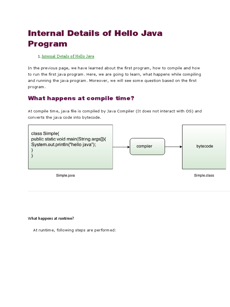 Internal Details of Java | PDF | Computers