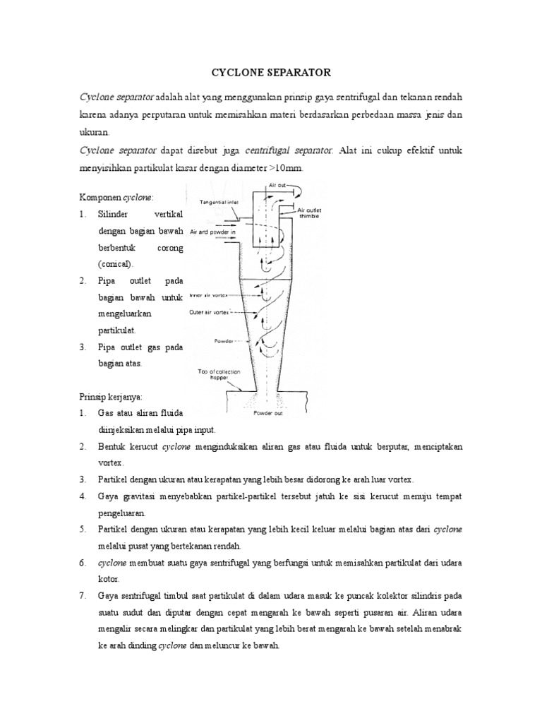 Cyclone Separator | PDF