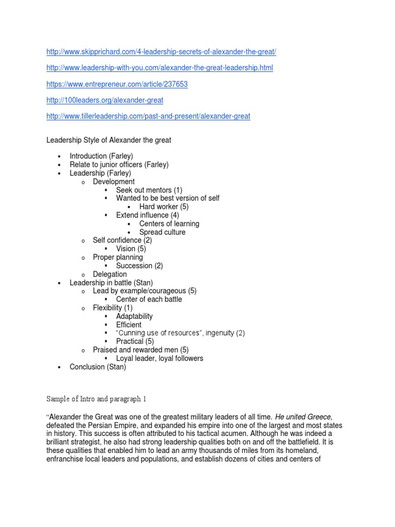 Alexander Paper Sample | Download Free PDF | Alexander The Great ...