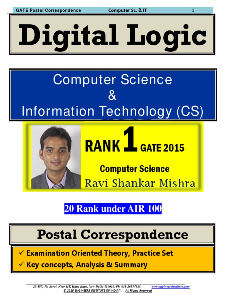 Digital Logic GATE Computer Science Postal Study Material | PDF | Binary Coded Decimal | Subtraction