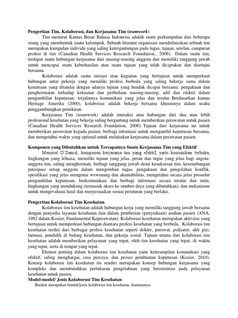 Pengertian Tim | PDF