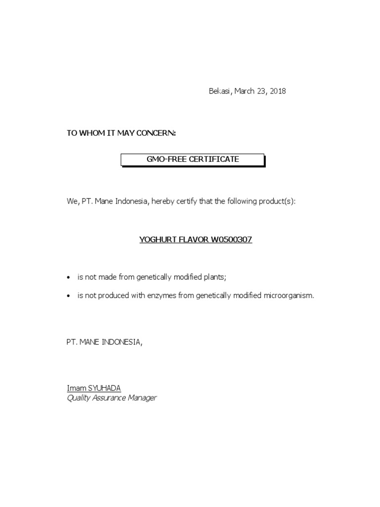 GMO Statement (Nestle) | PDF | Social Ethics | Engineering