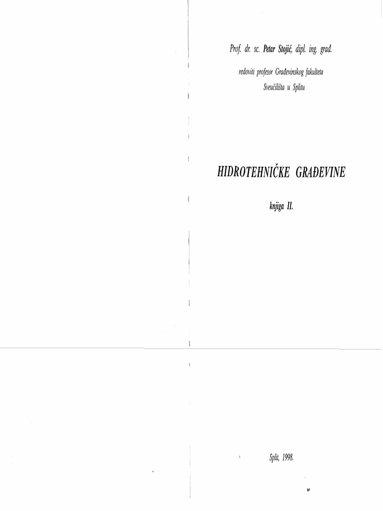 Gradjevina-Hidrotehnicke Gradjevine 2 Stojic | PDF