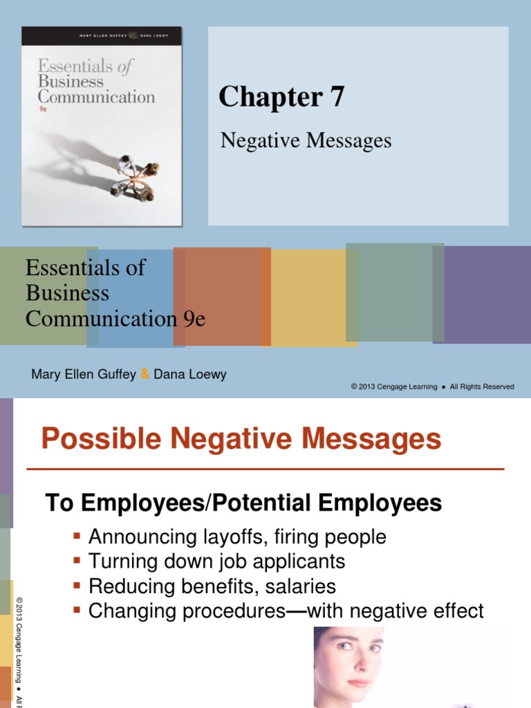 Negative Messages: Essentials of Business Communication 9e | PDF | News ...