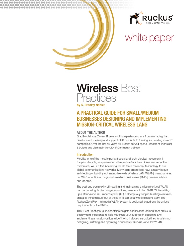 WP Wireless Best Practices | PDF | Wireless Lan | Wi Fi