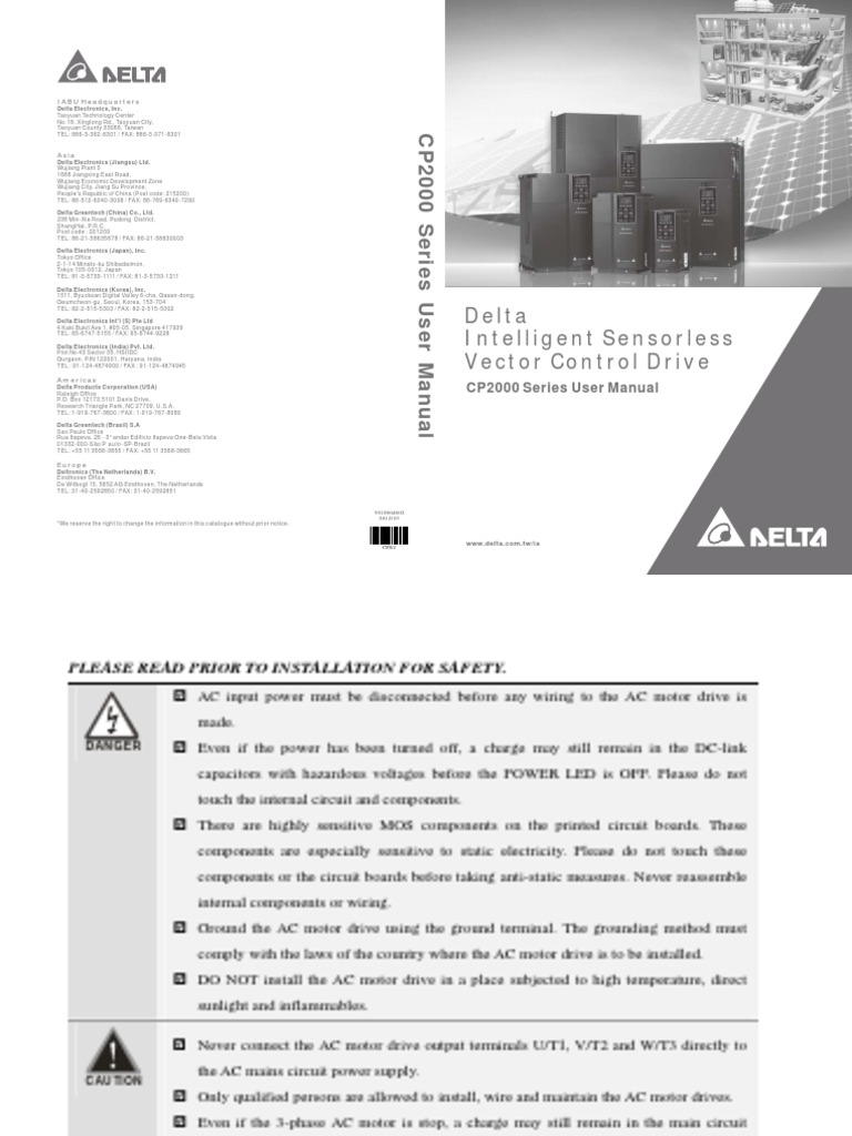 Delta CP2000 M en 20120331 | PDF | Air Conditioning | Alternating Current