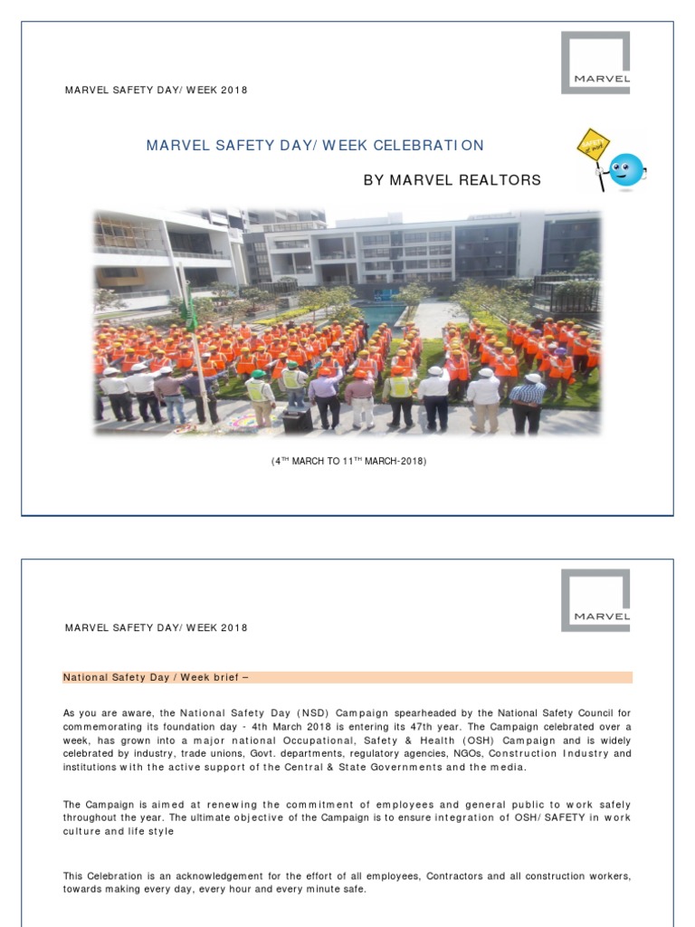 Marvel Safety Day-Week - 2018 | PDF | Personal Protective Equipment ...