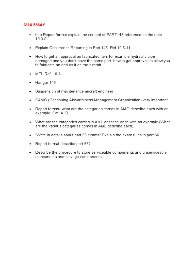 M10 Essay: Unserviceable Components and Salvage Components | PDF