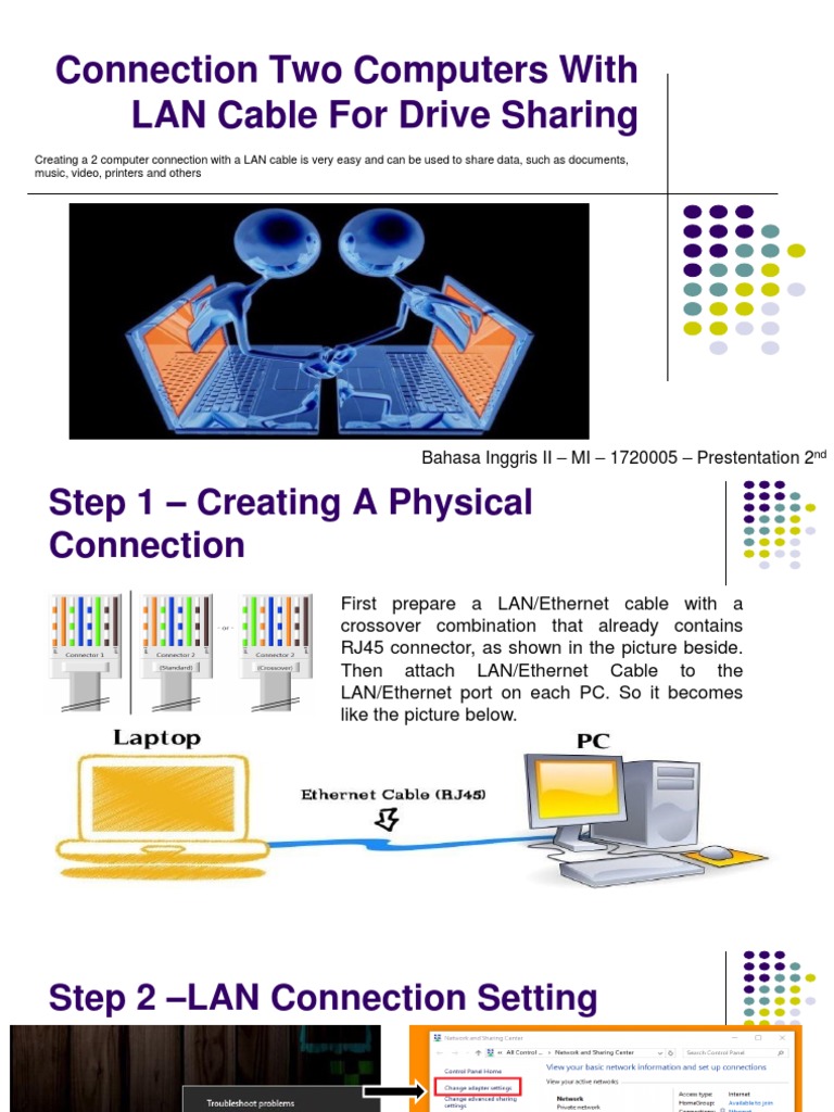 Connect Two PCs via LAN for Sharing | PDF | Local Area Network ...