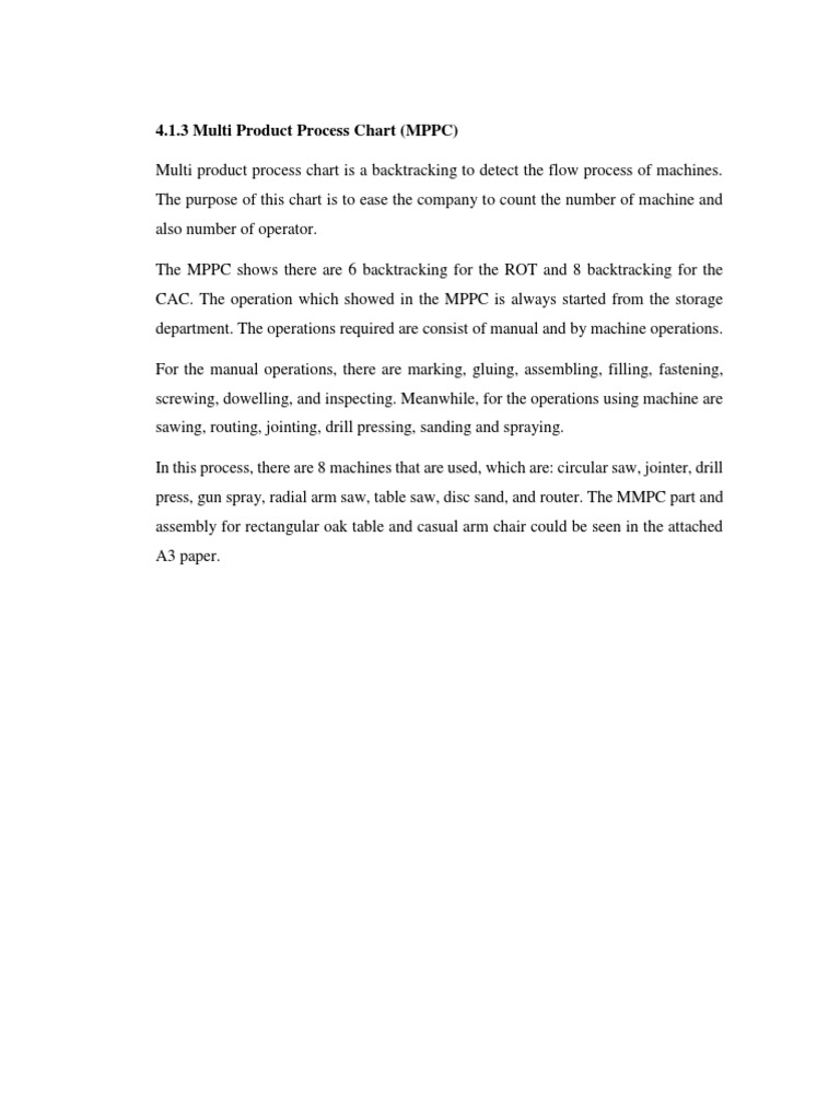 Multi Product Process Chart Overview | PDF | Technology & Engineering