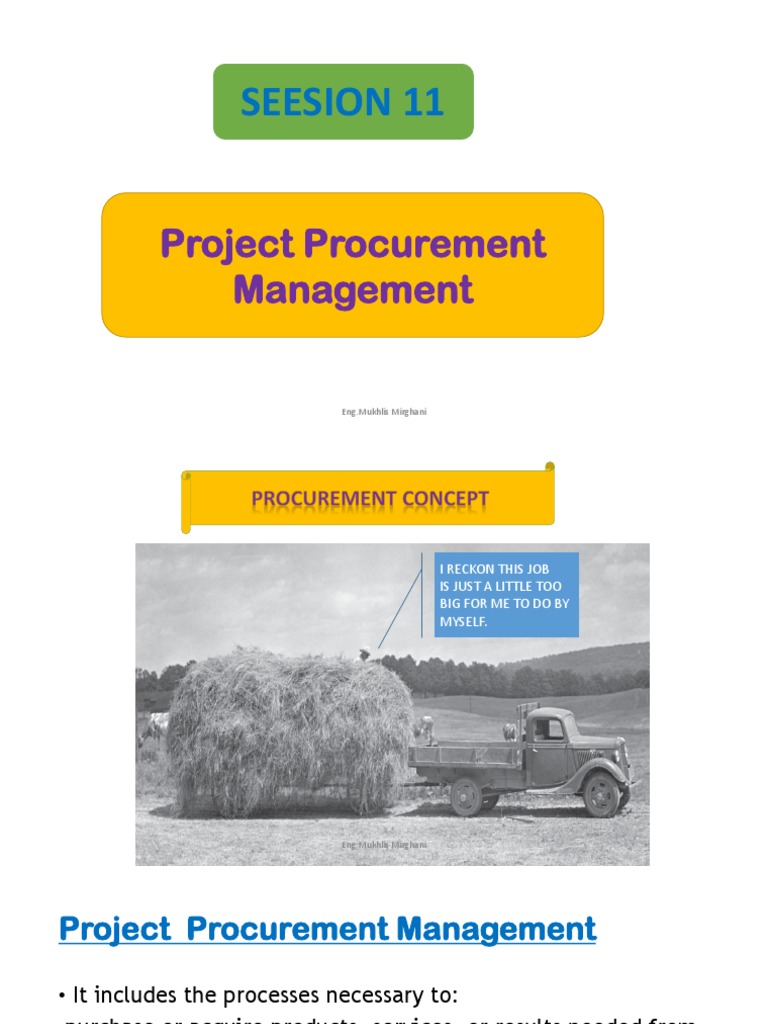 Project Procurement Management Overview | PDF | Procurement | Sales