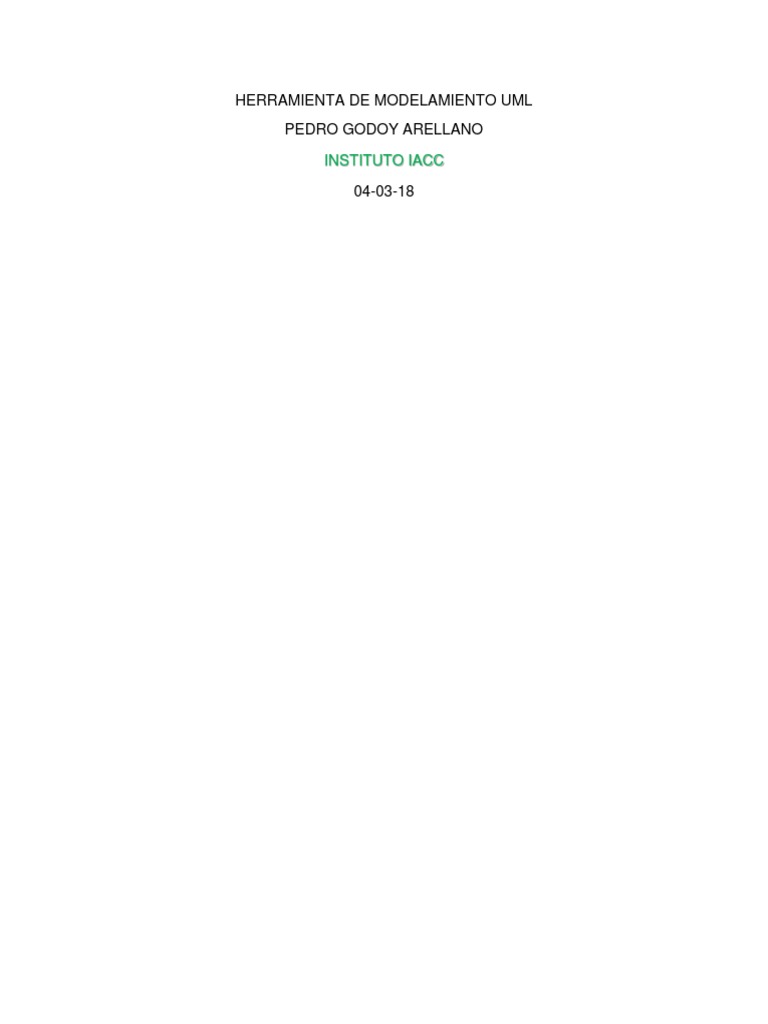 Cuestionario Semana 3 Herramienta de Modelación UML Iacc | PDF | Objeto ...