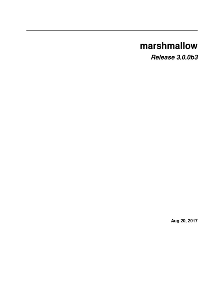 Marshmallow | PDF | Xml Schema | Parameter (Computer Programming)