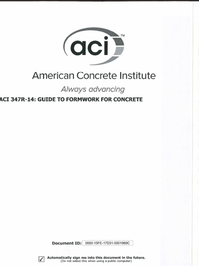 ACI347 | PDF